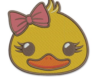 Cute Girl Duck PES DST Machine Embroidery Instant Download - Etsy