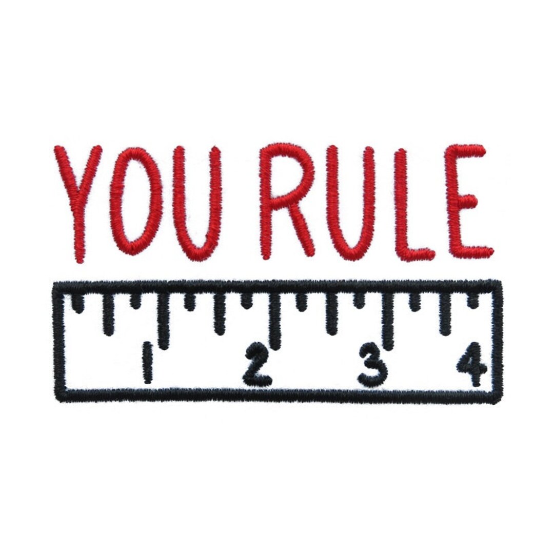You Rule Ruler PES DST Machine Embroidery Instant Download Digital ...