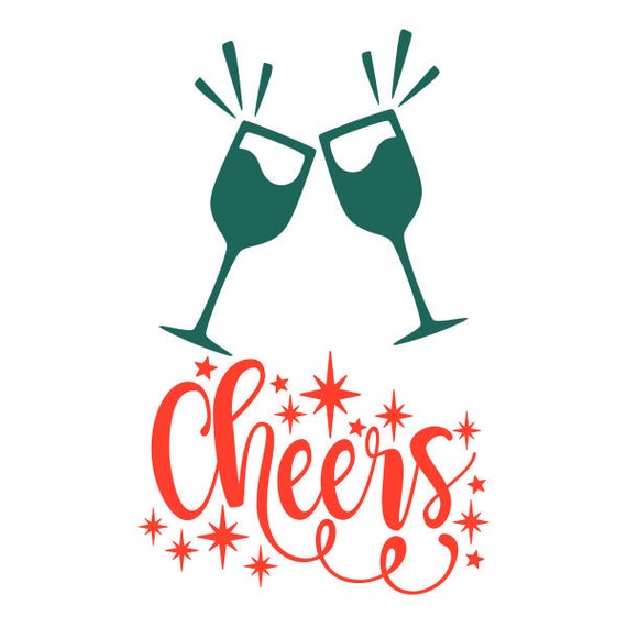 Cheers Cuttable Design SVG PNG DXF & Eps Designs Cricut Cameo | Etsy