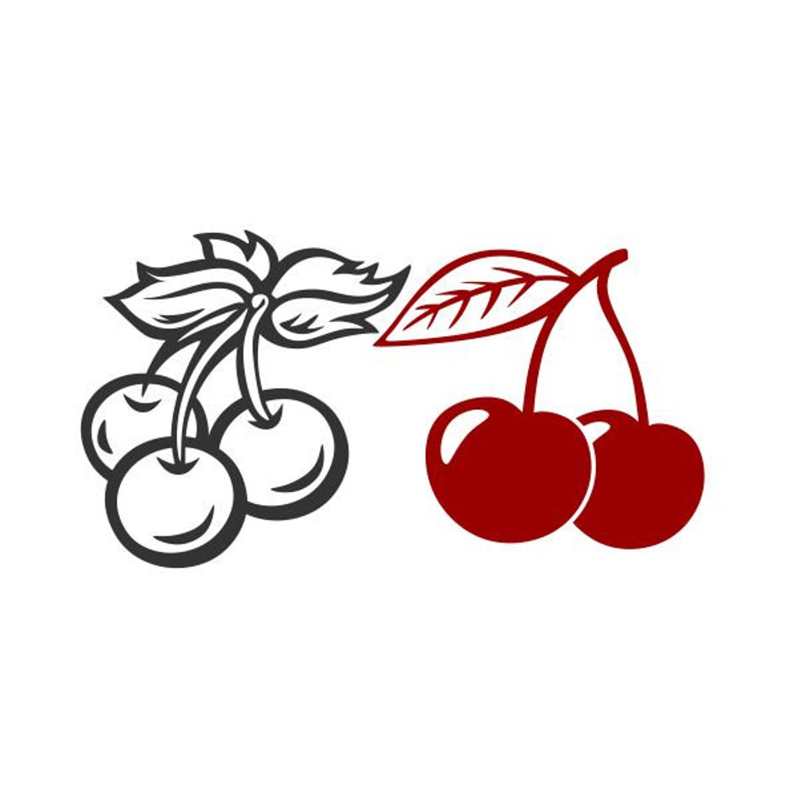 Cherry Decal Cuttable Design SVG PNG DXF & Eps Designs Cricut - Etsy