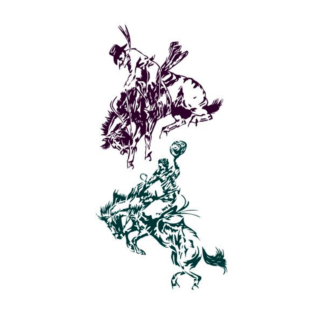 Cowboy Rodeo Cuttable Design SVG PNG DXF & Eps Designs Cricut Cameo ...