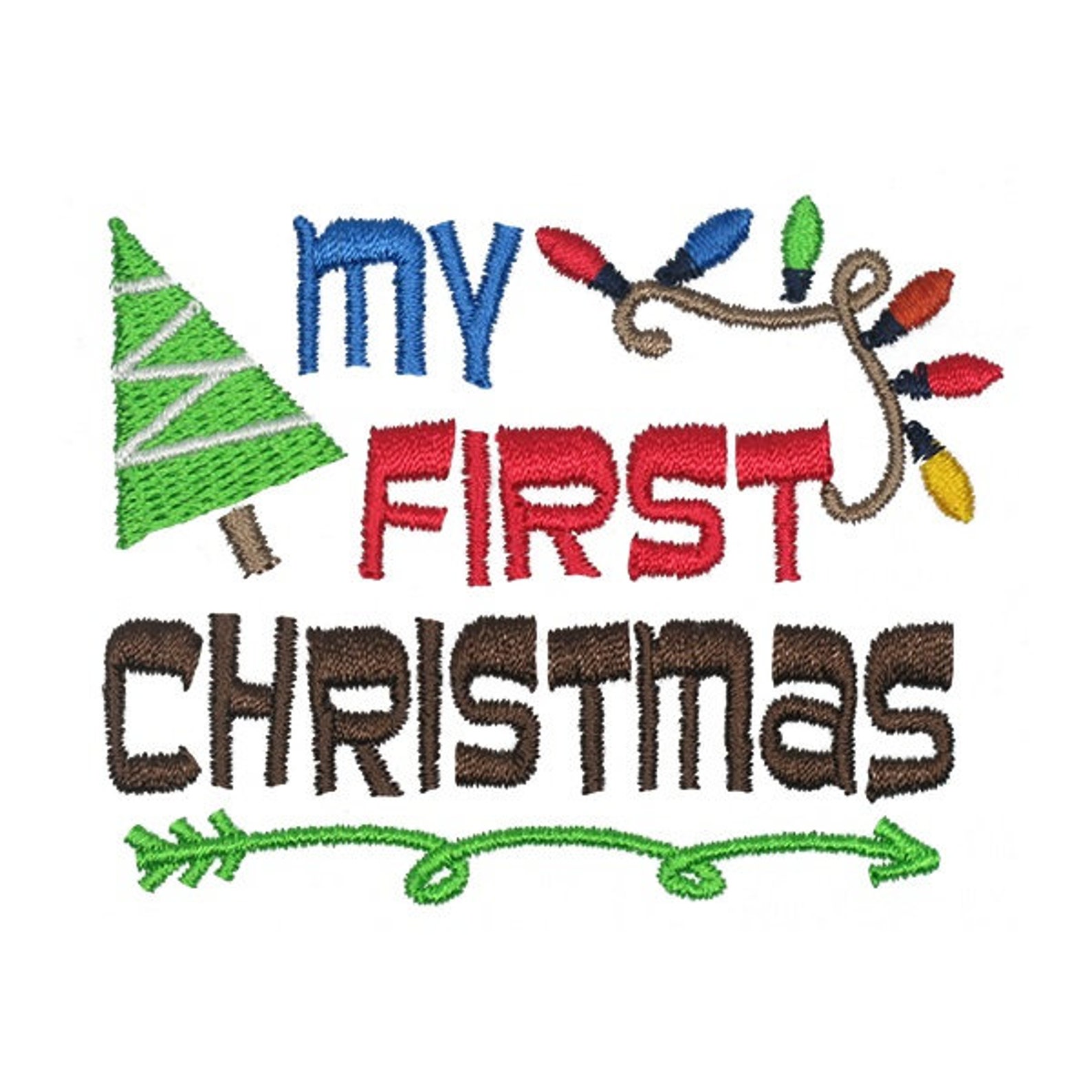 My First Christmas Embroidery Design Instant Download PES | Etsy