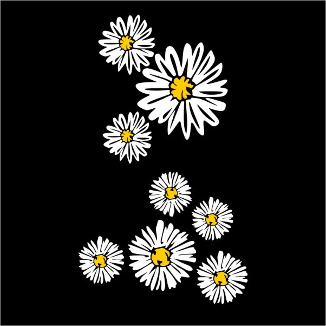 Funny Daisy Flowers Cuttable Design SVG PNG DXF & Eps Designs - Etsy