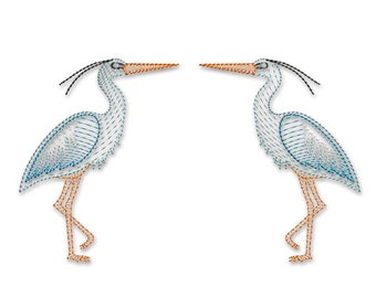Heron Hand Embroidery Pattern PDF Heron Embroidery Pattern - Etsy