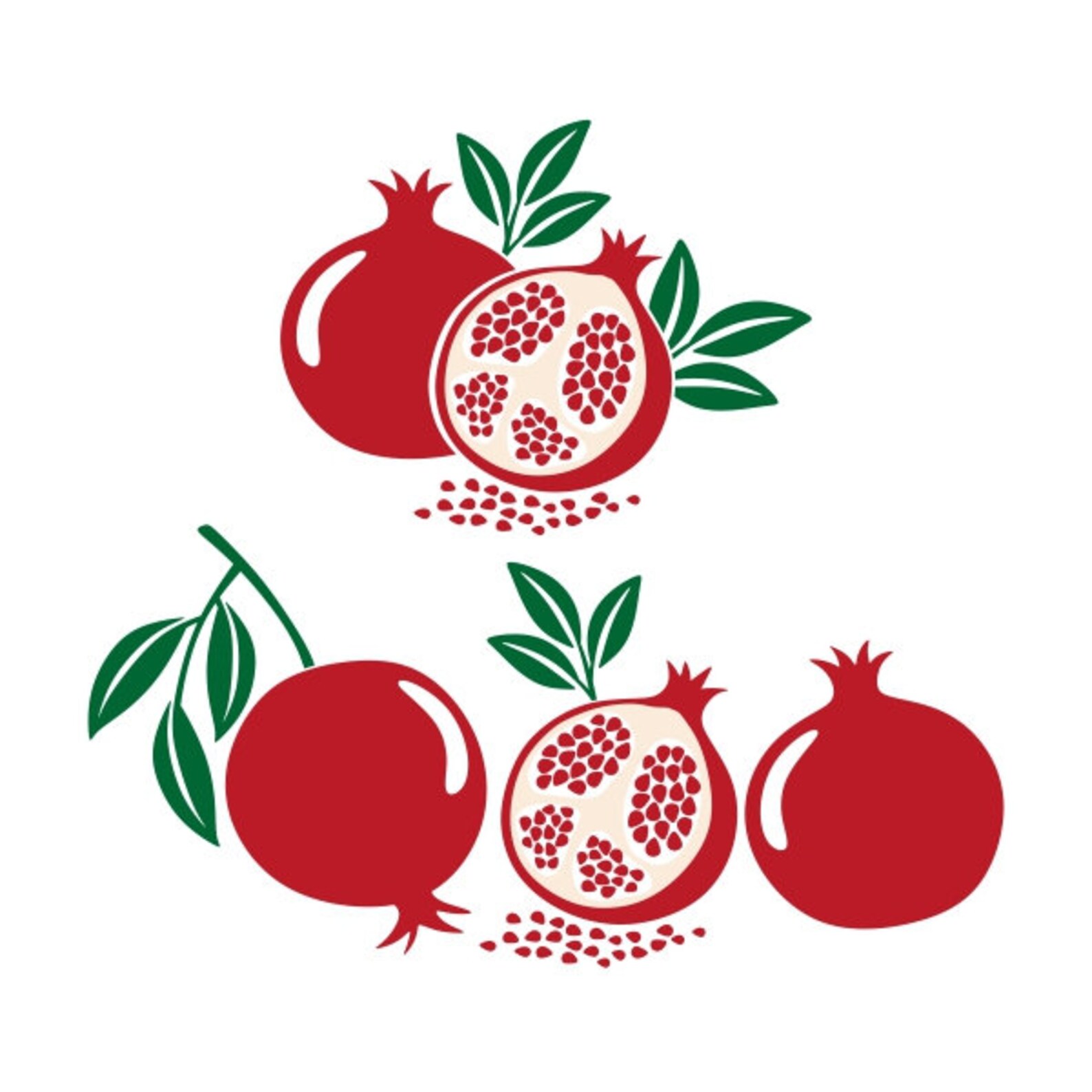Pomegranate Fruit Cuttable Design SVG PNG DXF & Eps Designs - Etsy