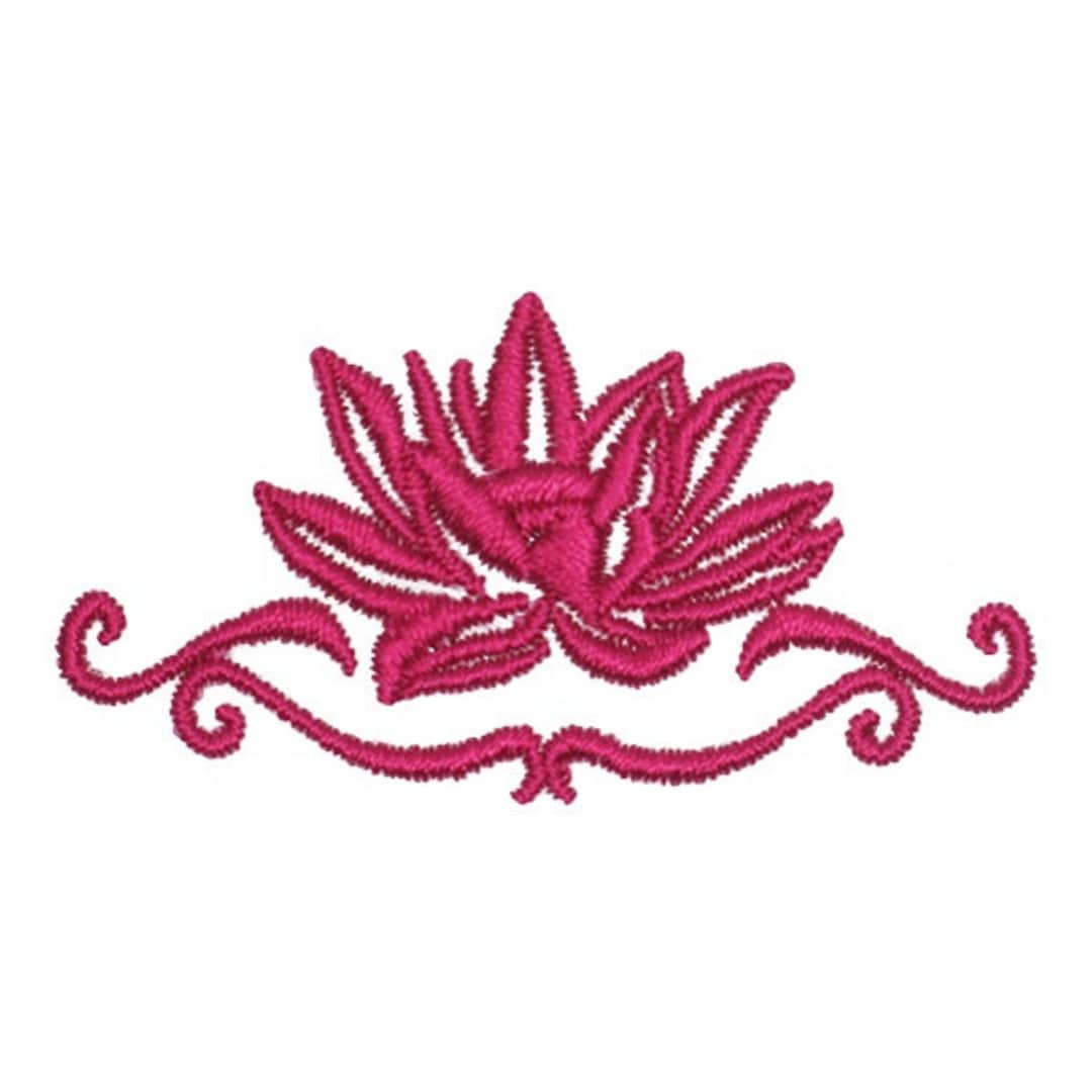 Lotus Flower PES DST Machine Embroidery Instant Download Digital Files ...