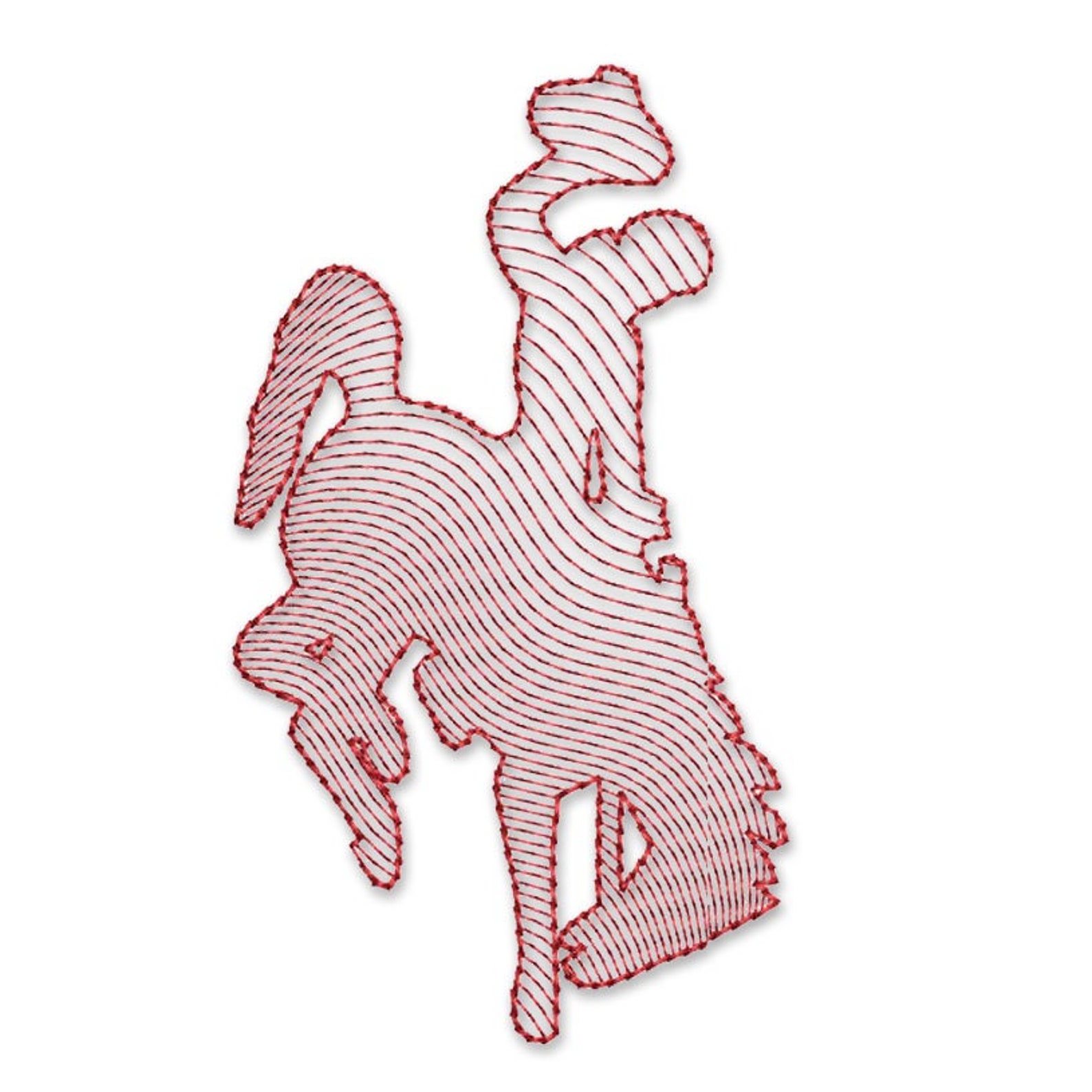 Riding Bucking Horse Rodeo Cowboy Wyoming WY Silhouette Sketch | Etsy