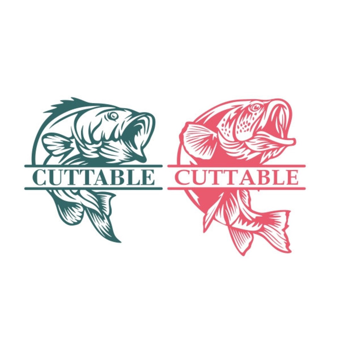 Fish Split Frame Cuttable Design SVG PNG DXF & Eps Designs - Etsy