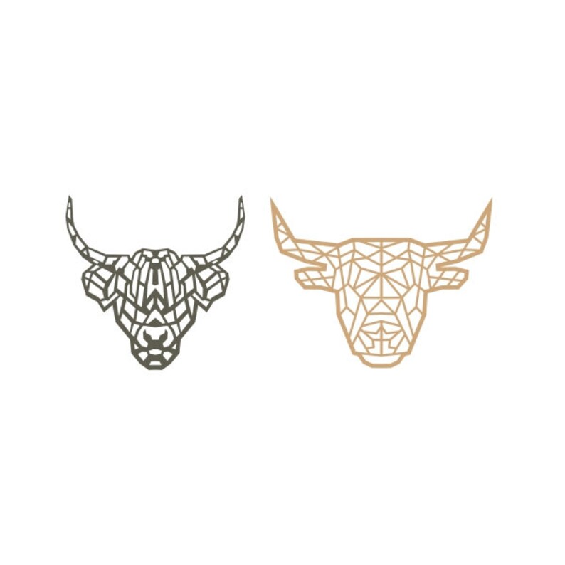 Highland Cow Head Cuttable Design SVG PNG DXF & Eps Designs | Etsy