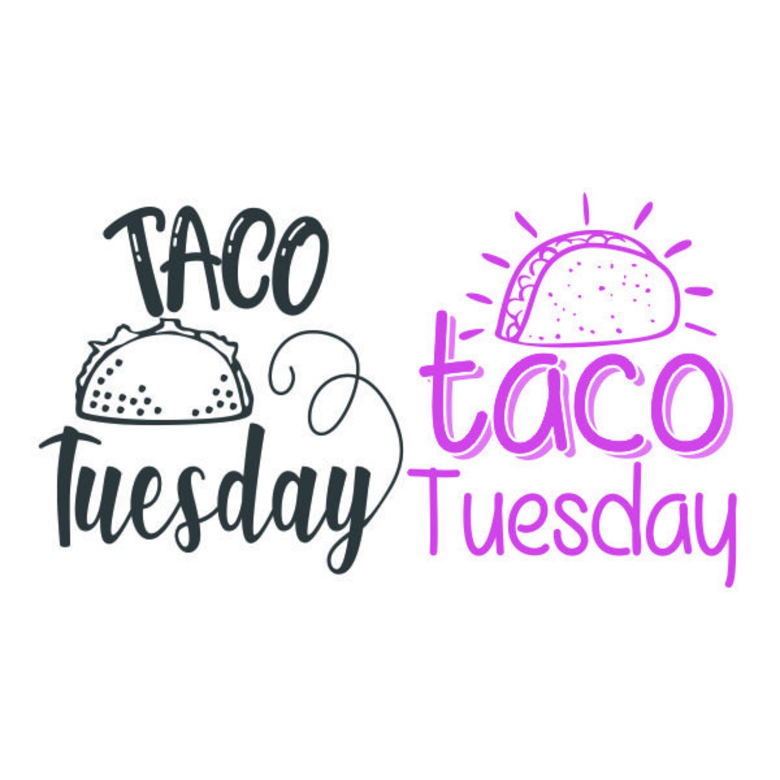Taco Tuesday Cuttable Design SVG PNG DXF & Eps Designs Cricut - Etsy