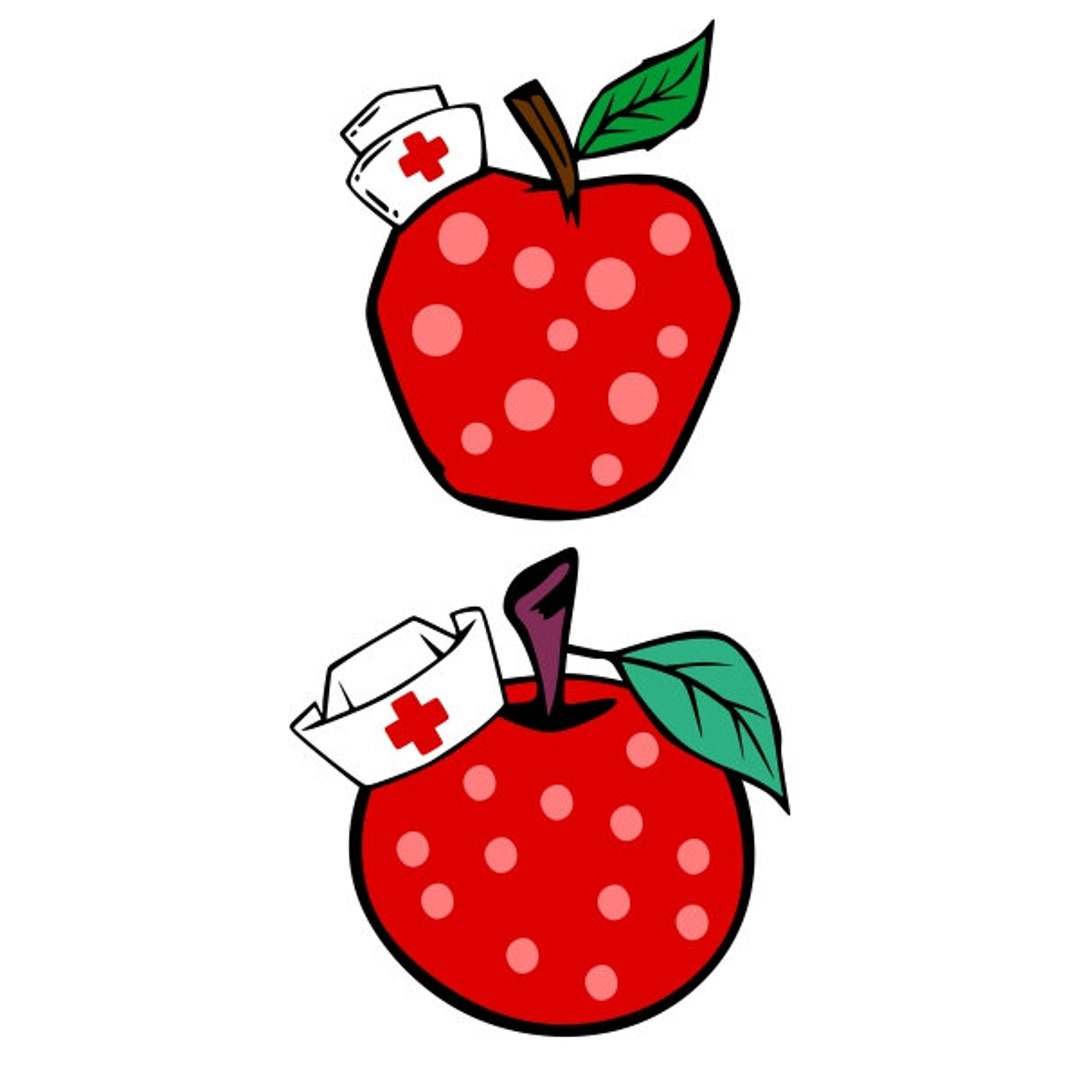 Apple Nurse Cuttable Design SVG PNG DXF & Eps Designs Cricut Cameo File ...