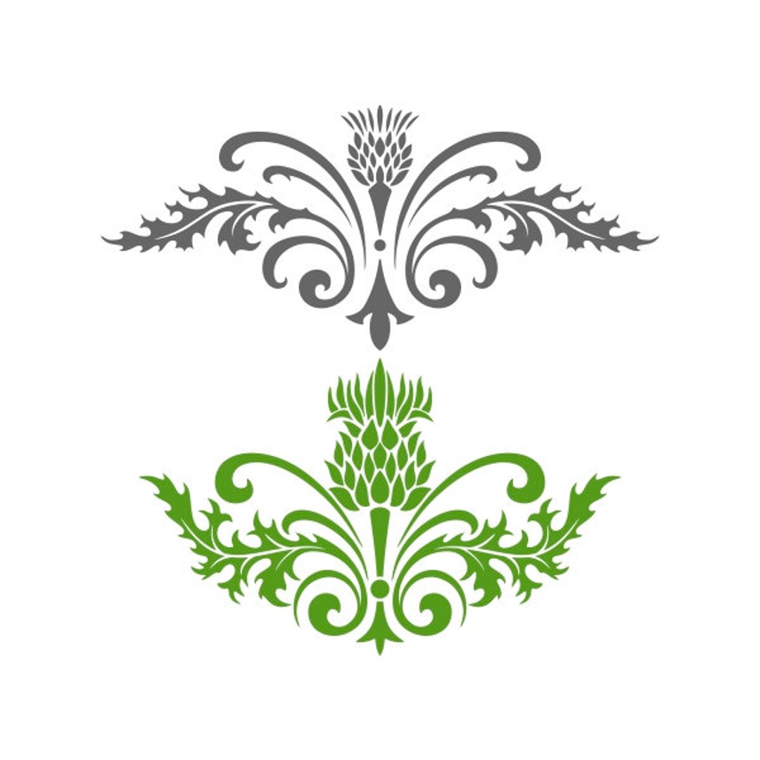 Thistle Art Cuttable Design SVG PNG DXF & Eps Designs Cricut Cameo File ...