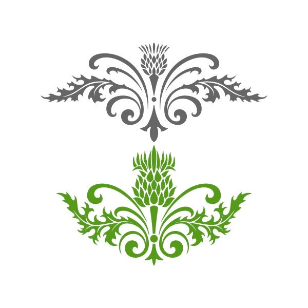 Thistle Art Cuttable Design SVG PNG DXF & Eps Designs Cricut - Etsy