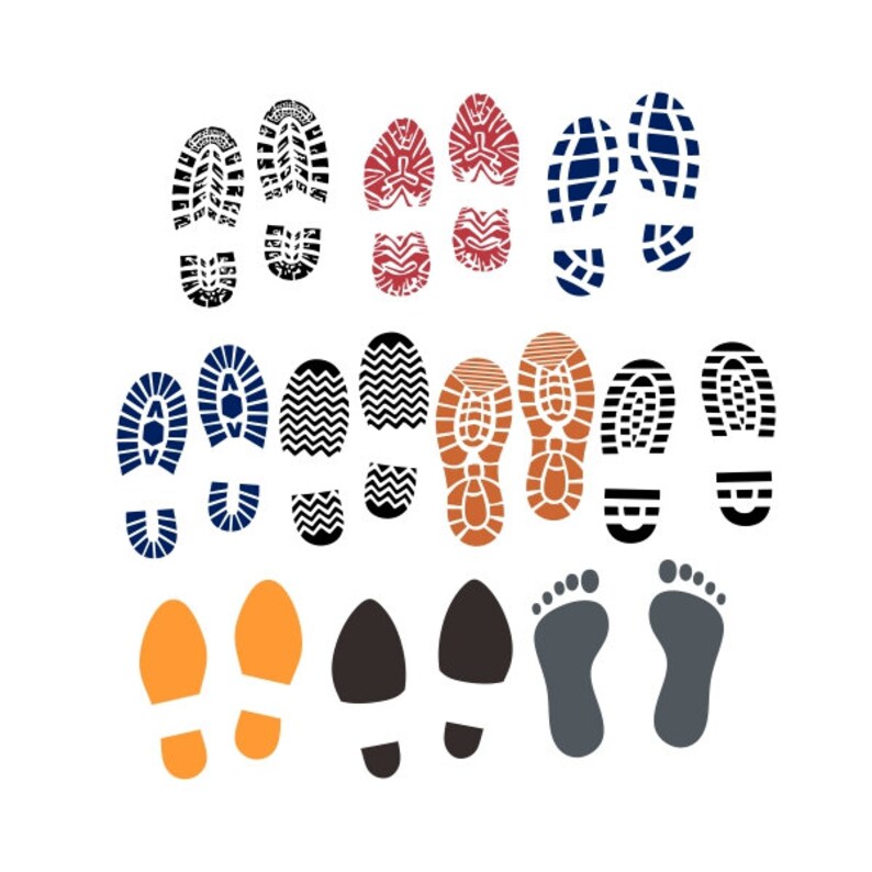 Foot Print Cuttable Design SVG PNG DXF & Eps Designs Cricut - Etsy