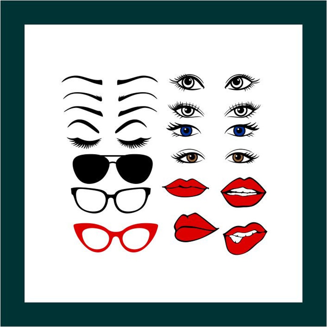 Woman Face Cuttable Design SVG PNG DXF & Eps Designs Cricut Cameo File ...