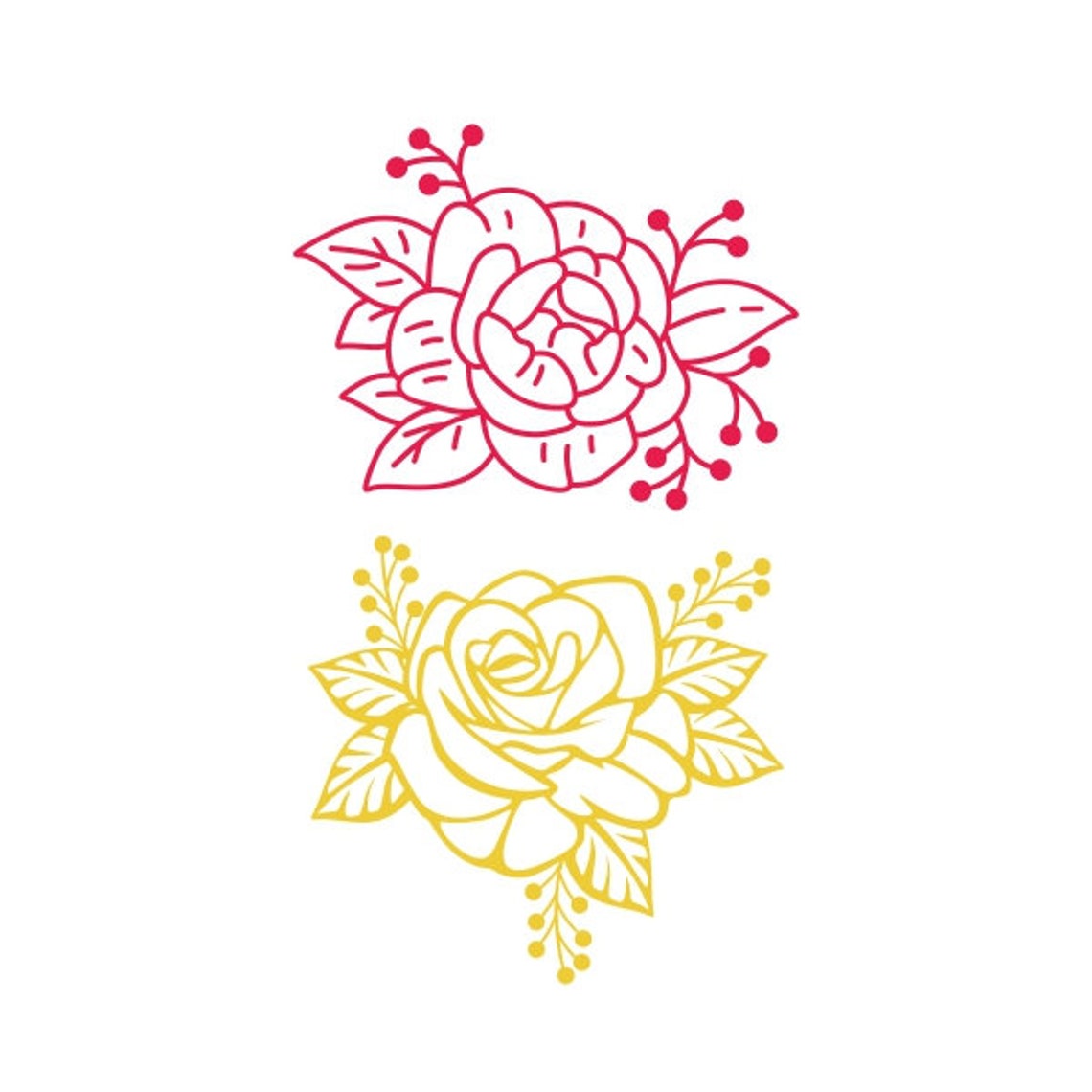 Rose Flower Cuttable Design SVG PNG DXF & Eps Designs Cricut - Etsy