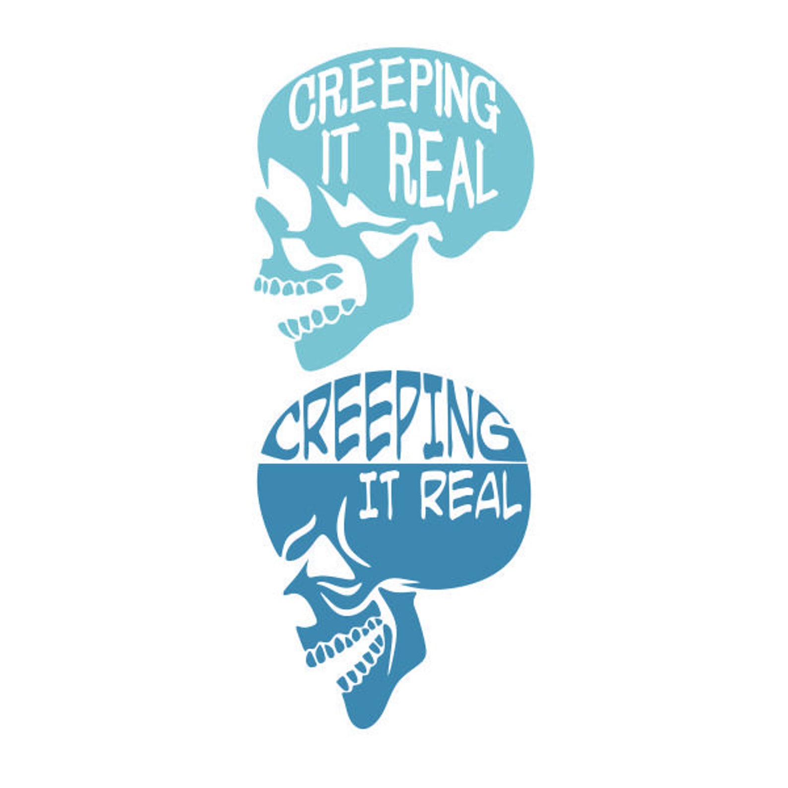 Creeping It Real Skull Cuttable Design SVG PNG DXF & Eps - Etsy