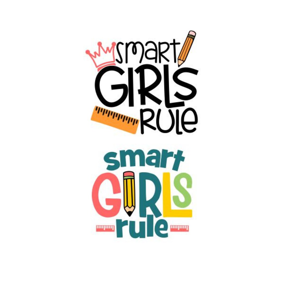 Smart Girls Rule Cuttable Design SVG PNG DXF & Eps Designs | Etsy
