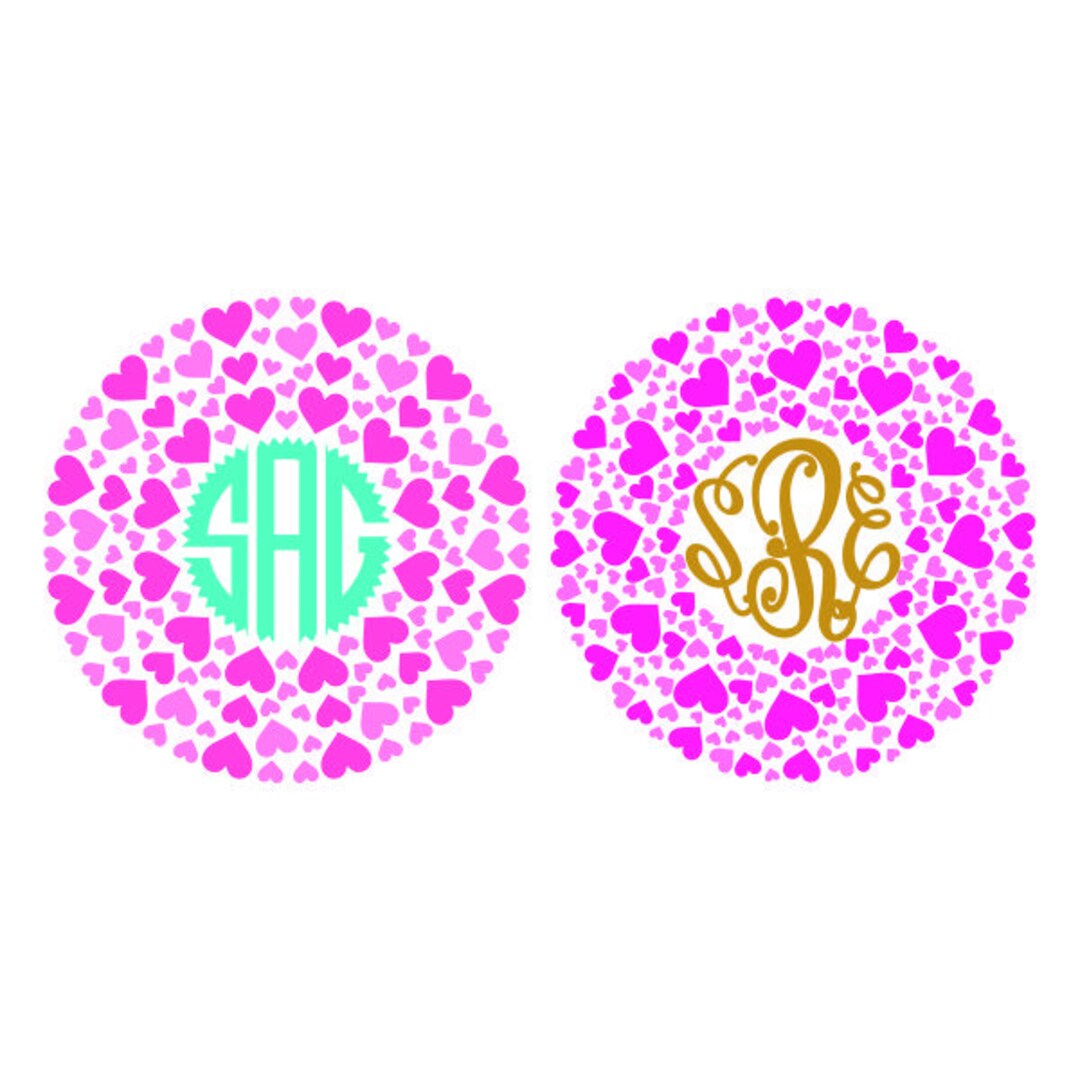 Heart Monogram Frame Cuttable Design SVG PNG DXF & Eps Designs Cricut ...