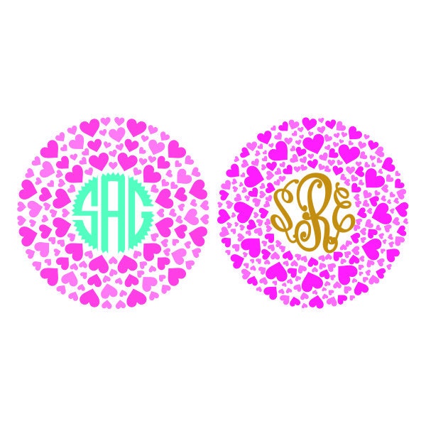 Heart Monogram Frame Cuttable Design SVG PNG DXF & Eps Designs - Etsy