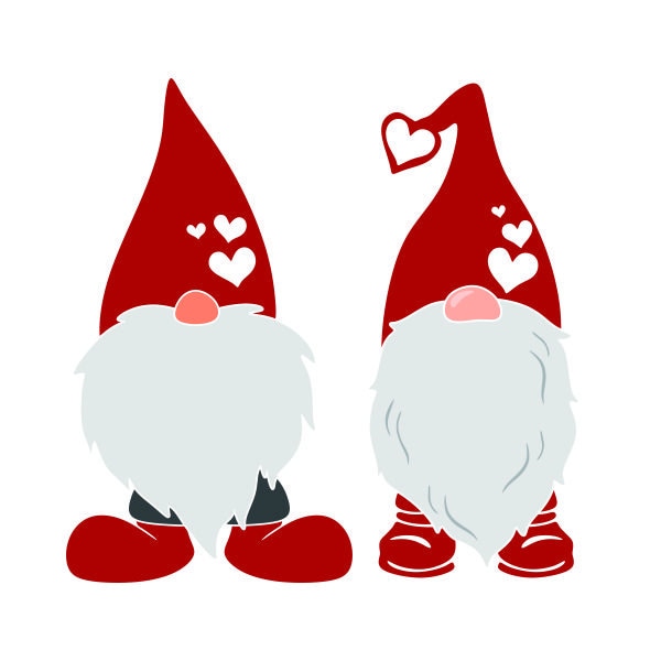 Valentine Gnome Cuttable Design SVG PNG DXF & Eps Designs Cricut Cameo ...