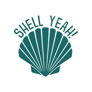 Shell Yeah Cuttable Design SVG PNG DXF & Eps Designs Cricut Cameo File ...