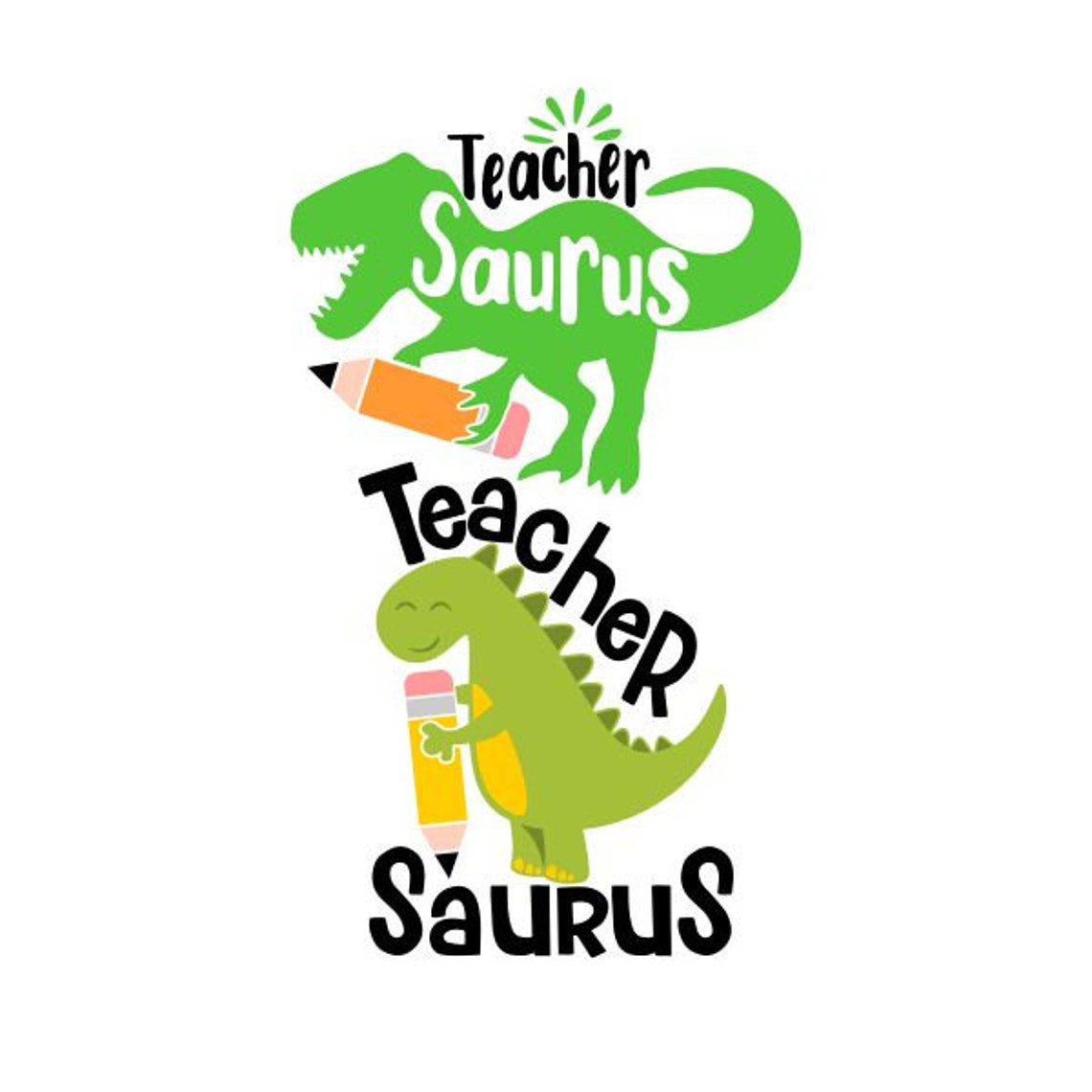 Teacher Saurus Cuttable Design SVG PNG DXF & Eps Designs - Etsy