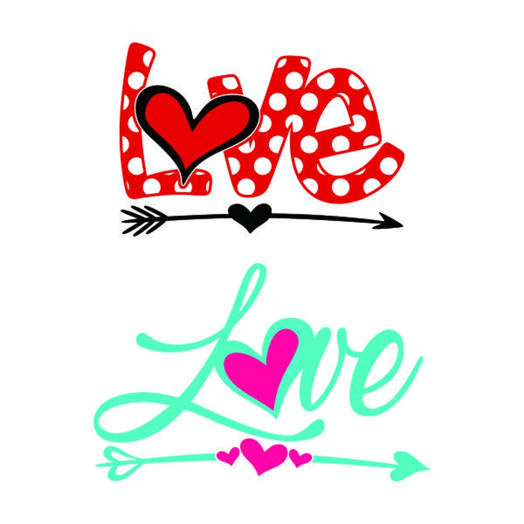 Love Arrow Cuttable Design SVG PNG DXF & Eps Designs Cricut - Etsy