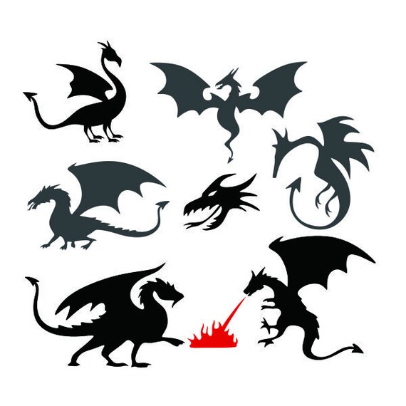 Dragons Pack Cuttable Design SVG PNG DXF & Eps Designs Cricut | Etsy