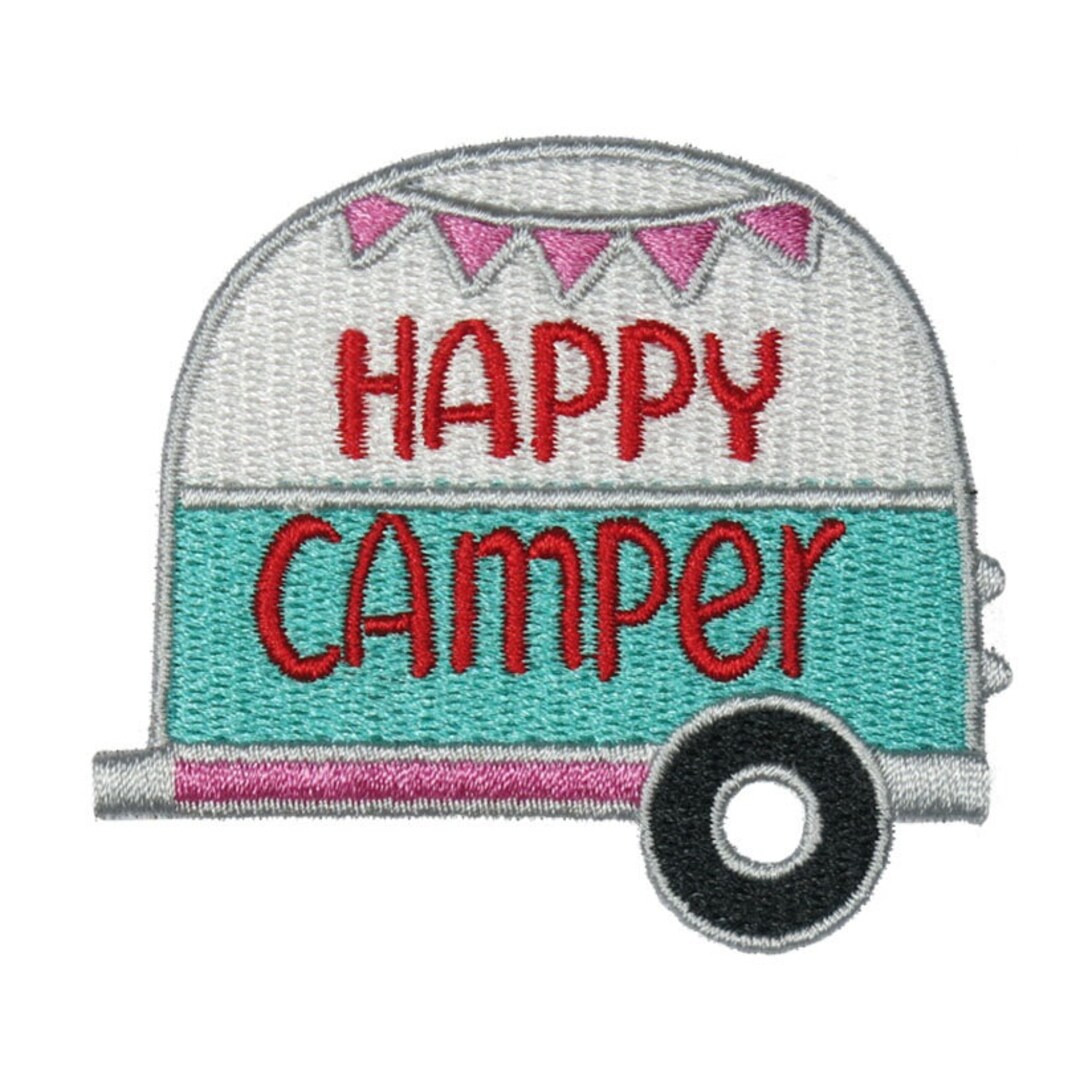 Happy Camper Trailer PES DST Machine Bordado Download instantâneo de ...
