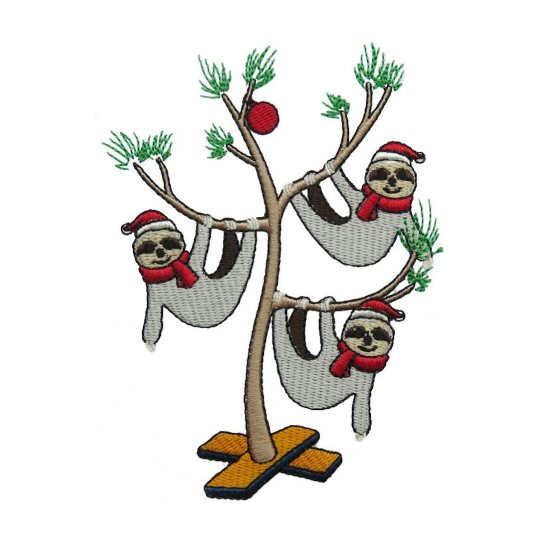Christmas Hanging Sloth Sloths and Tree PES DST Machine - Etsy