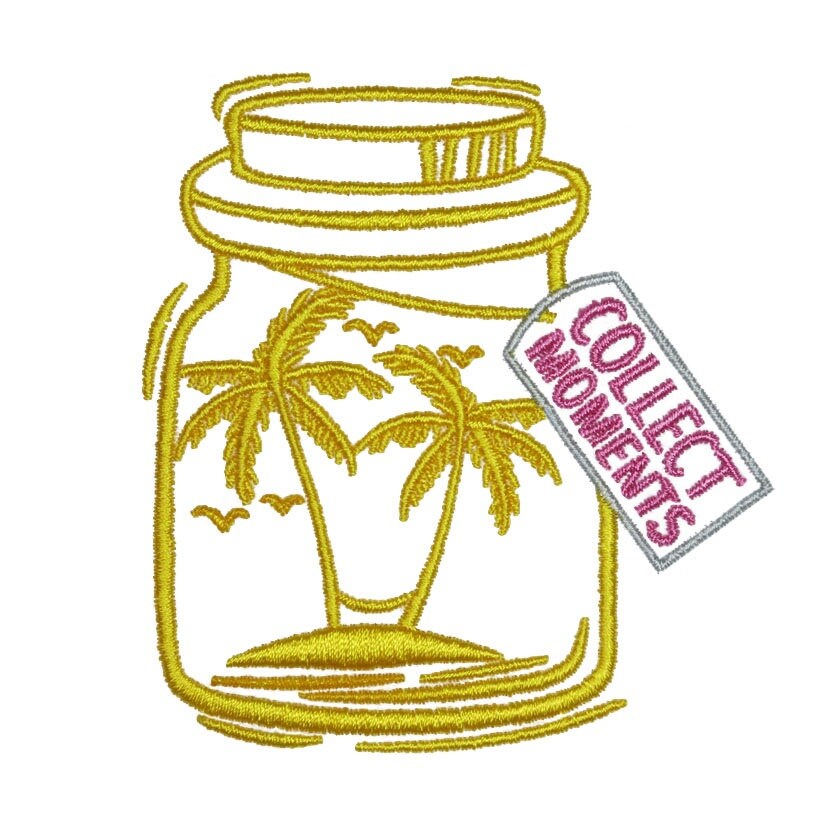 Palm Tree Jar Embroidery Design Instant Download PES DST | Etsy