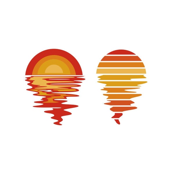 Sunset Cuttable Design SVG PNG DXF & eps Designs Cricut Cameo | Etsy