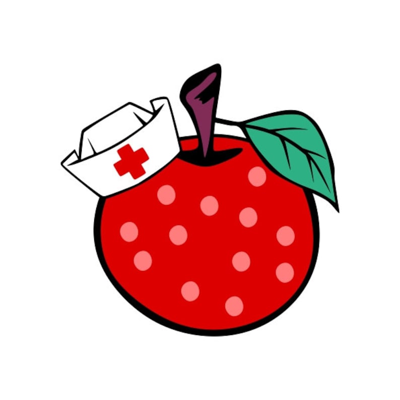 Apple Nurse Cuttable Design SVG PNG DXF & Eps Designs Cricut - Etsy