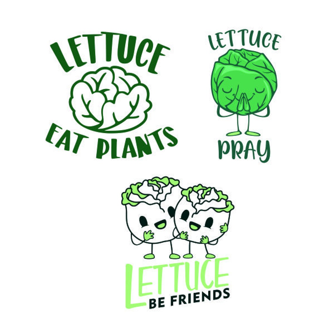 Lettuce Pack Cuttable Design SVG PNG DXF & Eps Designs Cricut - Etsy