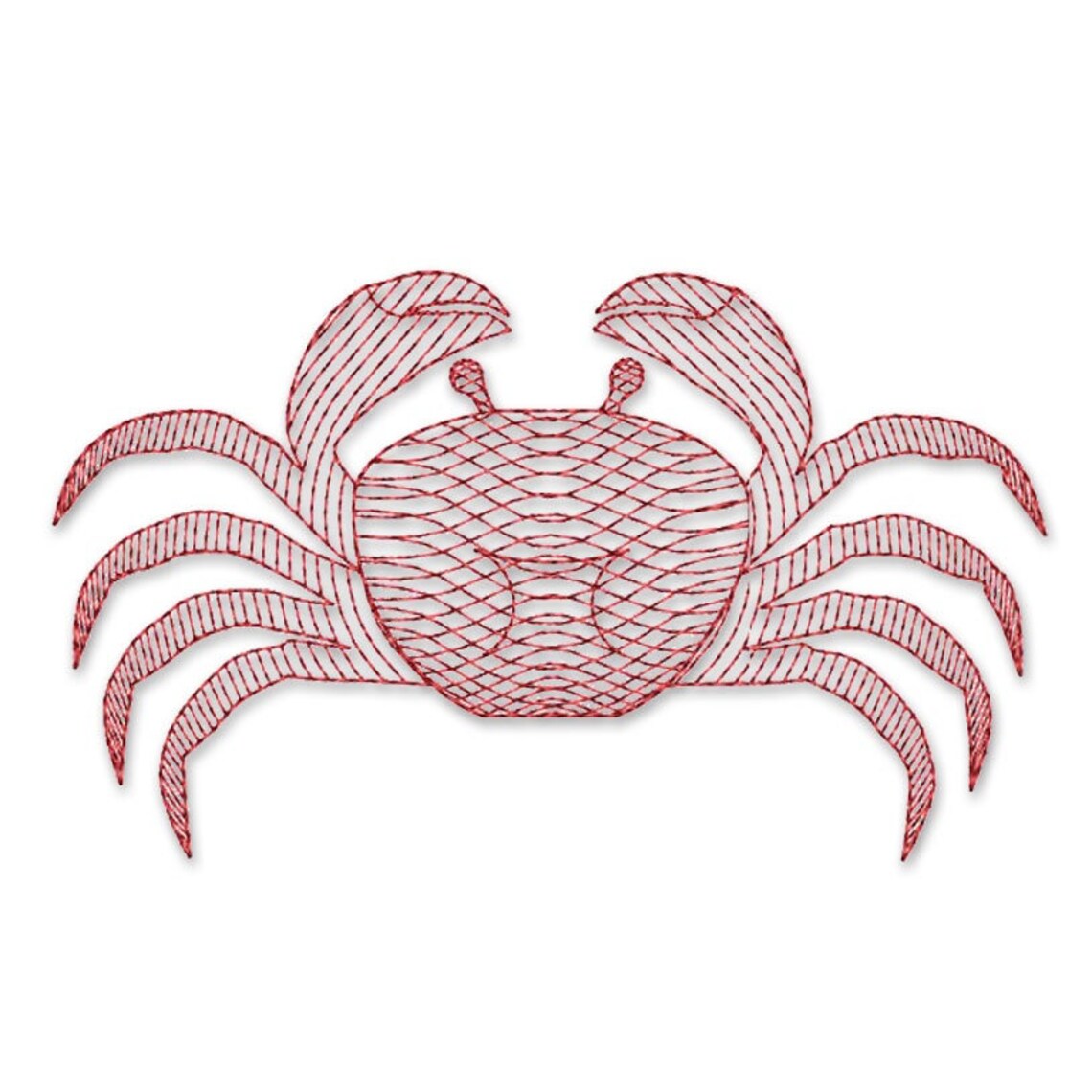 Crab Sketch Embroidery Design. Beach or Ocean Nautical Theme. - Etsy