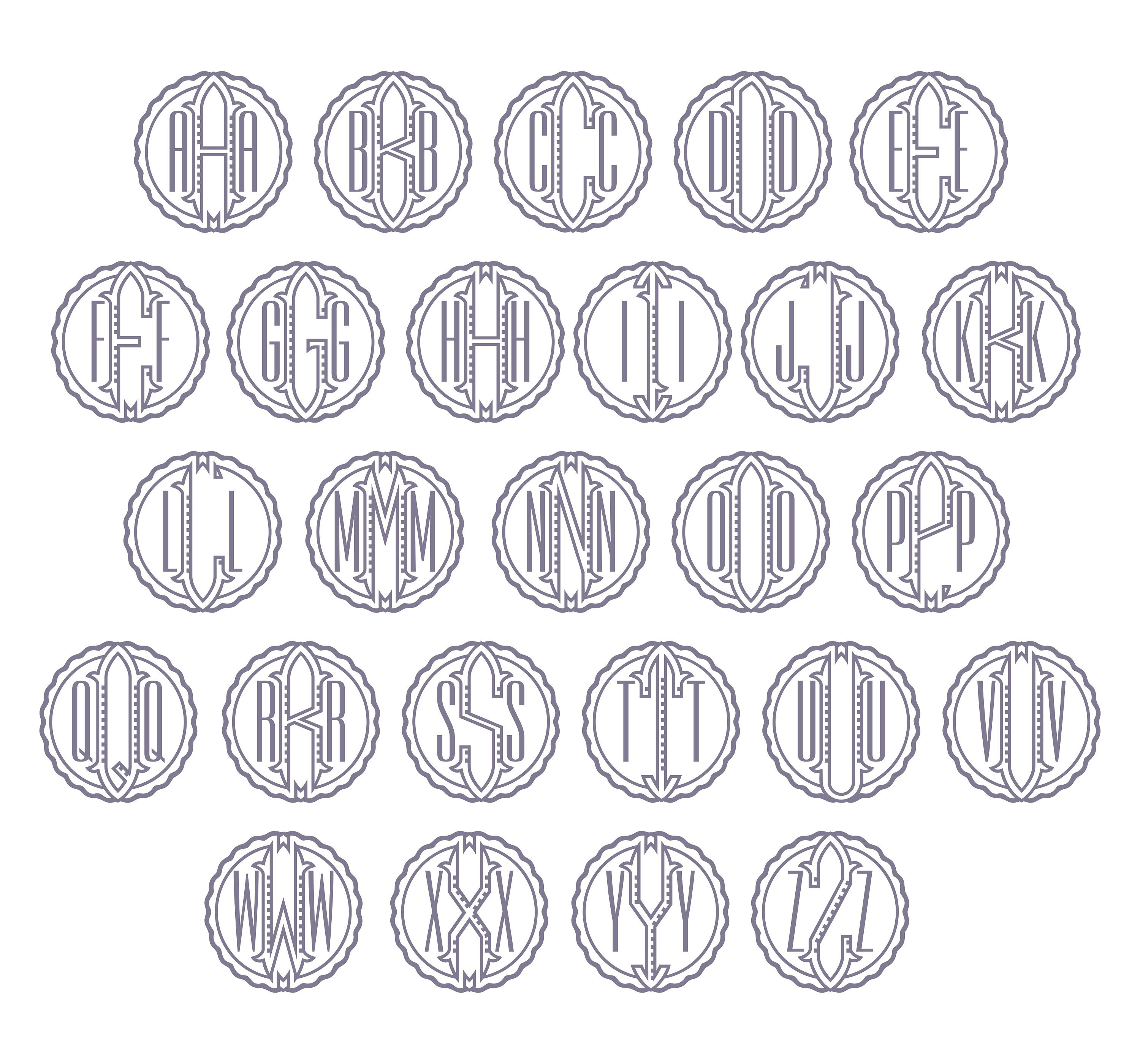 Label Monogram Truetype Font - Etsy