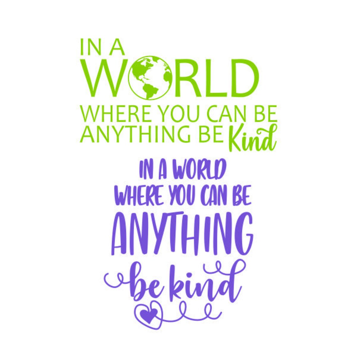 Be Kind Cuttable Design SVG PNG DXF & Eps Designs Cricut Cameo - Etsy