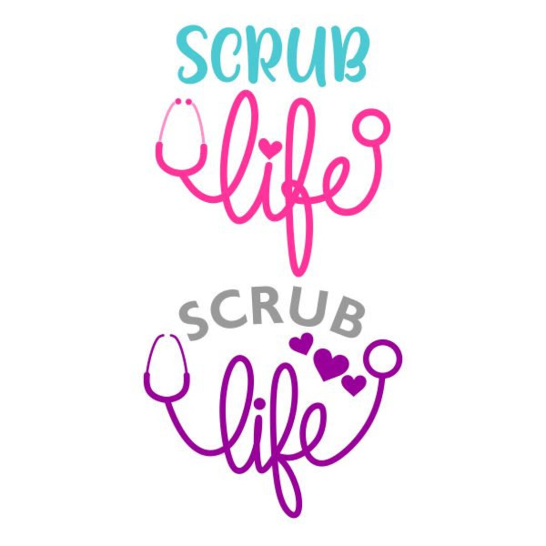Scrub Life Stethoscope Cuttable Design SVG PNG DXF & Eps - Etsy