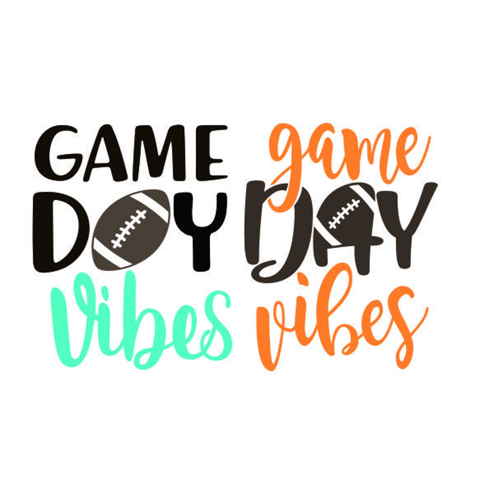 Game Day Vibes Cuttable Design SVG PNG DXF & eps Designs | Etsy
