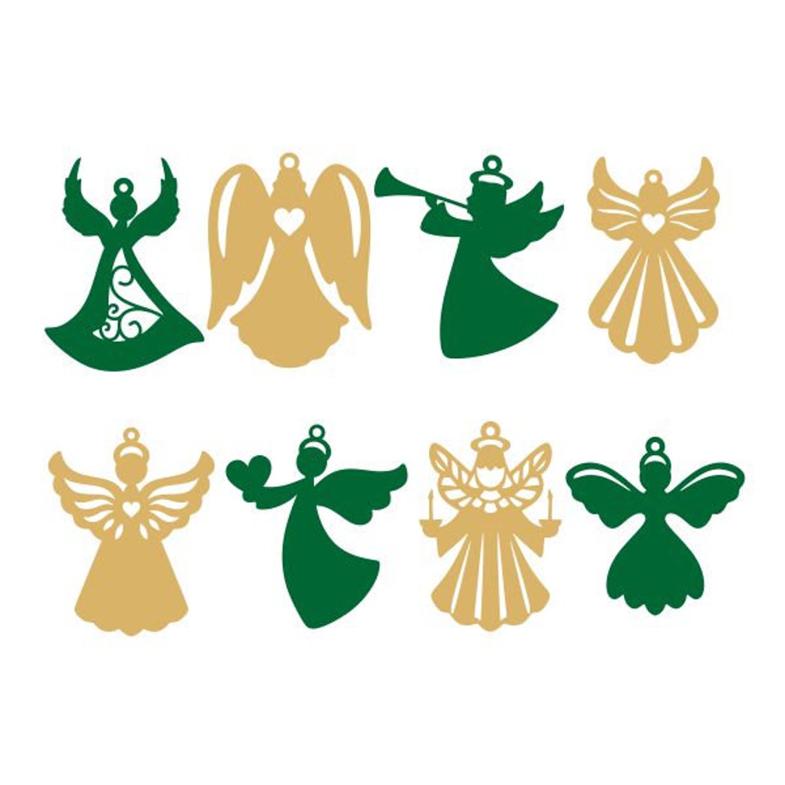Christmas Angel Ornament Cuttable Design SVG PNG DXF & Eps - Etsy