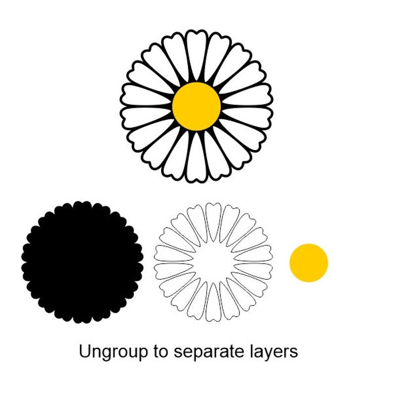 Daisy Flowers Pack Cuttable Design SVG PNG DXF & Eps Designs - Etsy