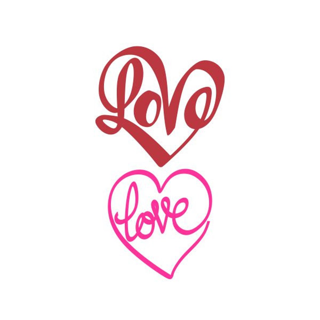 Heart Love Cuttable Design SVG PNG DXF & Eps Designs Cricut Cameo File ...