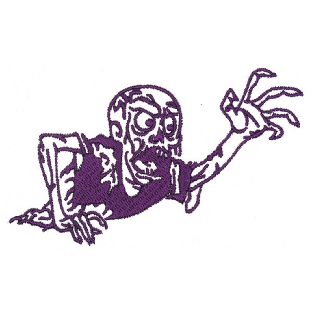 Crawling Zombie Embroidery Design Instant Download PES DST - Etsy
