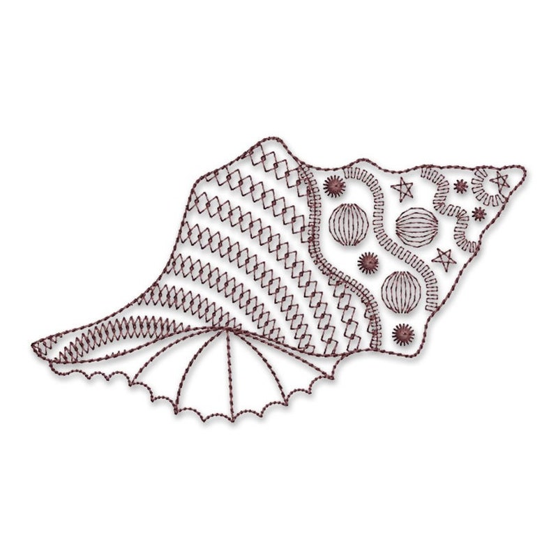 Seashell Embroidery - Etsy