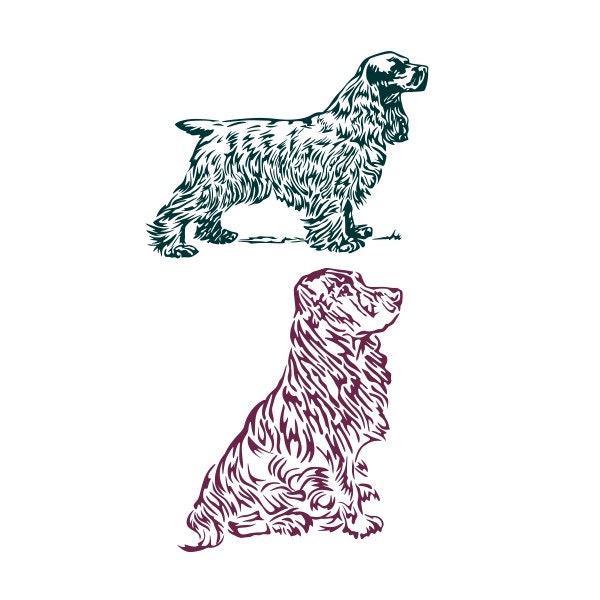 Spaniel Dog Cuttable Design SVG PNG DXF & Eps Designs Cricut | Etsy