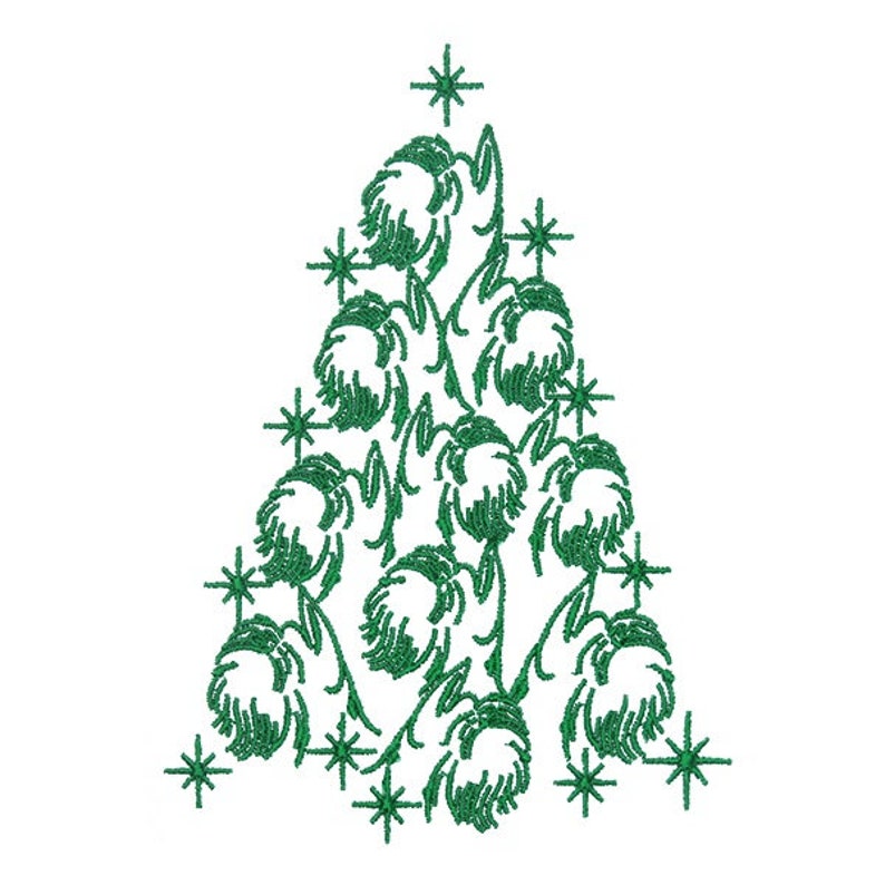 Schnauzer Dog Christmas Tree Embroidery Design Instant - Etsy