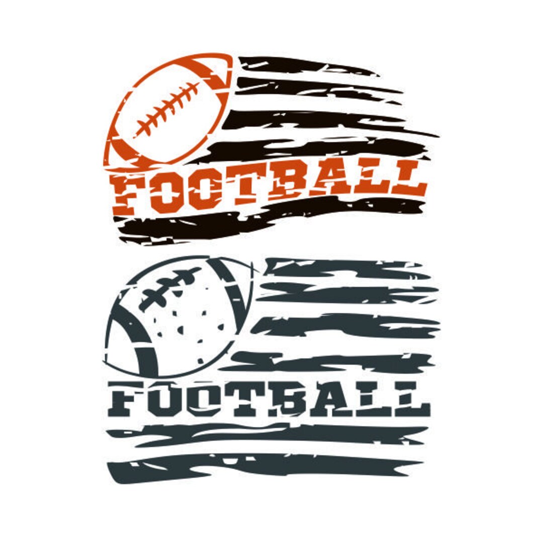 Distressed Football Cuttable Design SVG PNG DXF & Eps Designs Cricut ...
