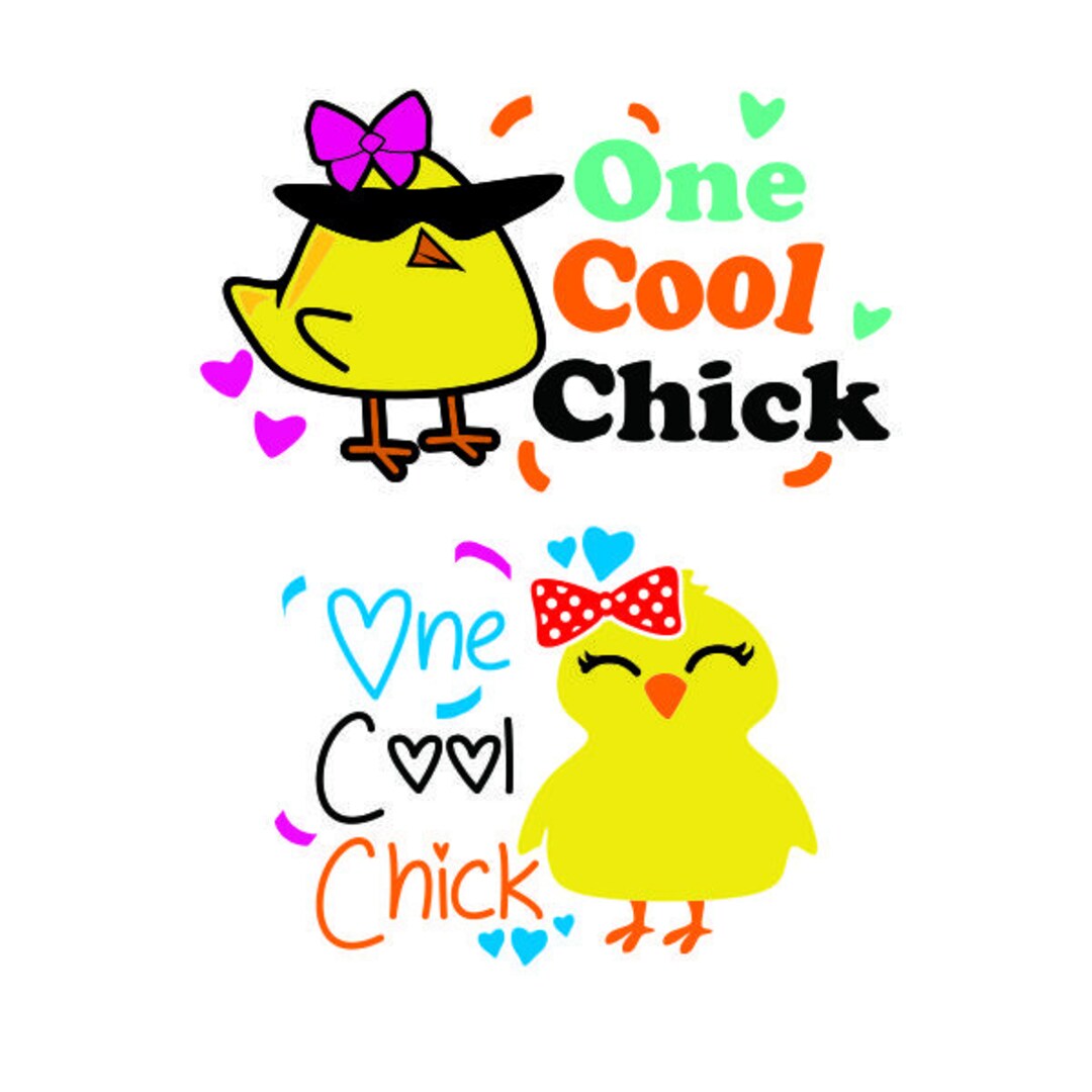 One Cool Chick Cuttable Design SVG PNG DXF & Eps Designs Cricut Cameo ...
