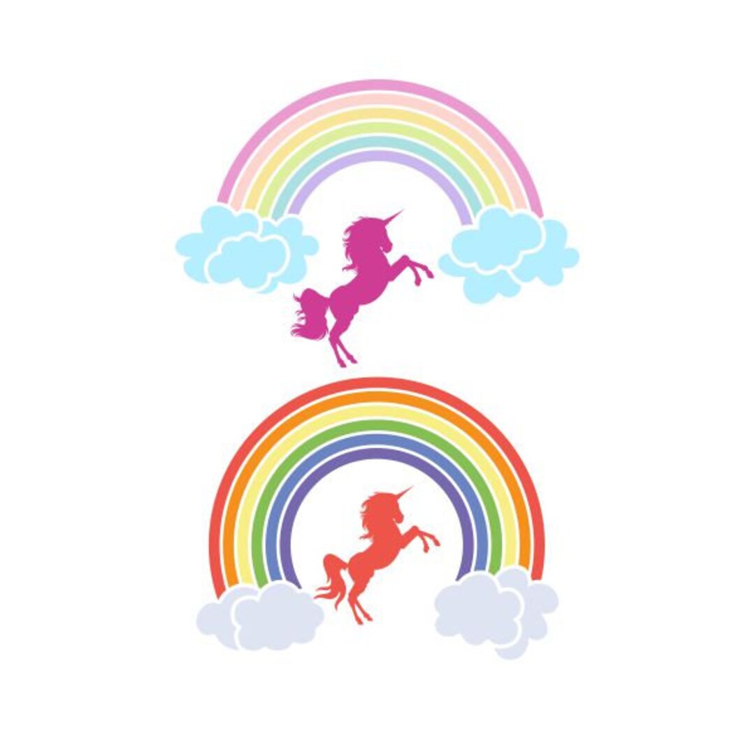 Rainbow Unicorn Cuttable Design SVG PNG DXF & Eps Designs Cricut Cameo ...